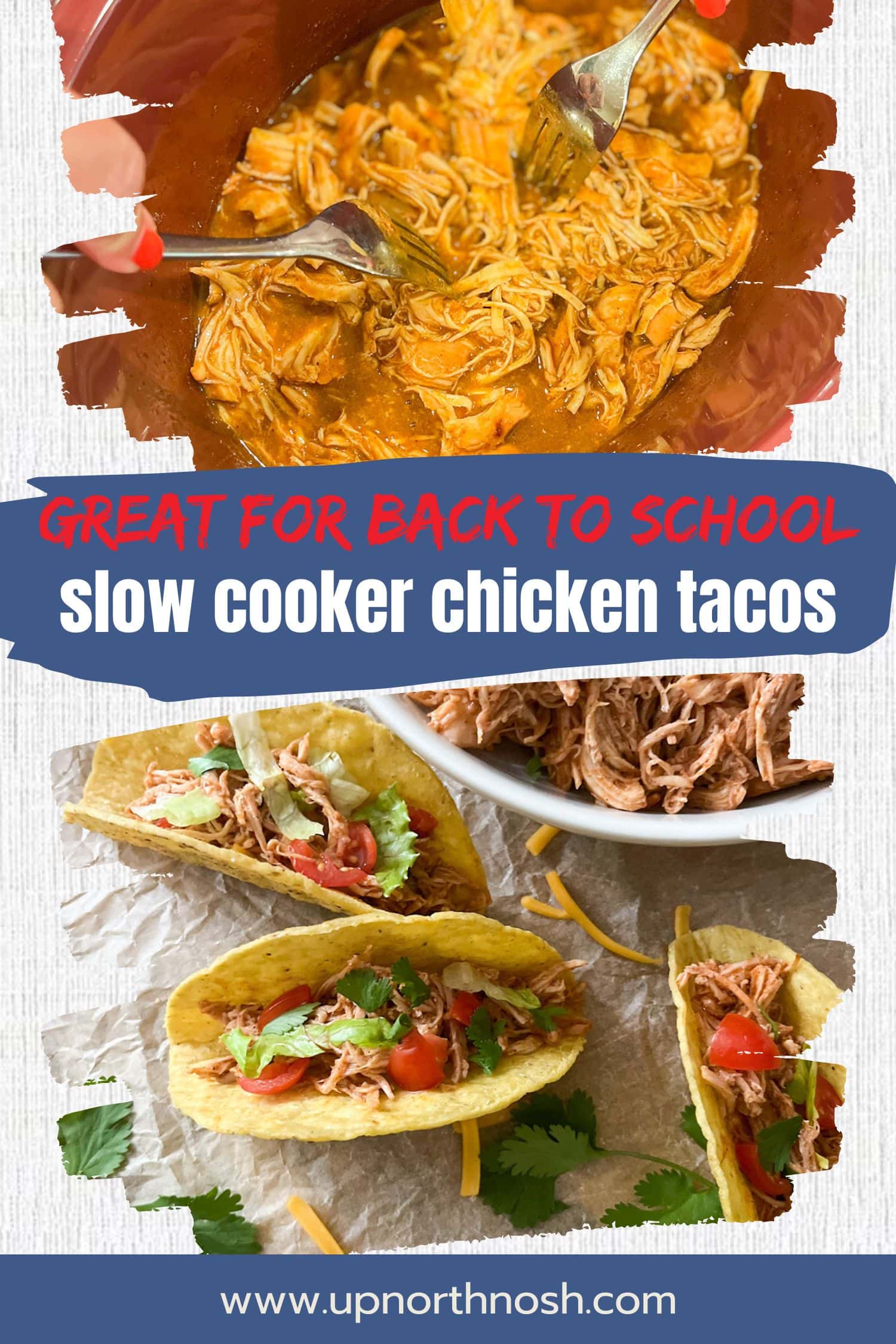 3 Ingredient Slow Cooker Mexican Shredded Chicken - Up North Nosh