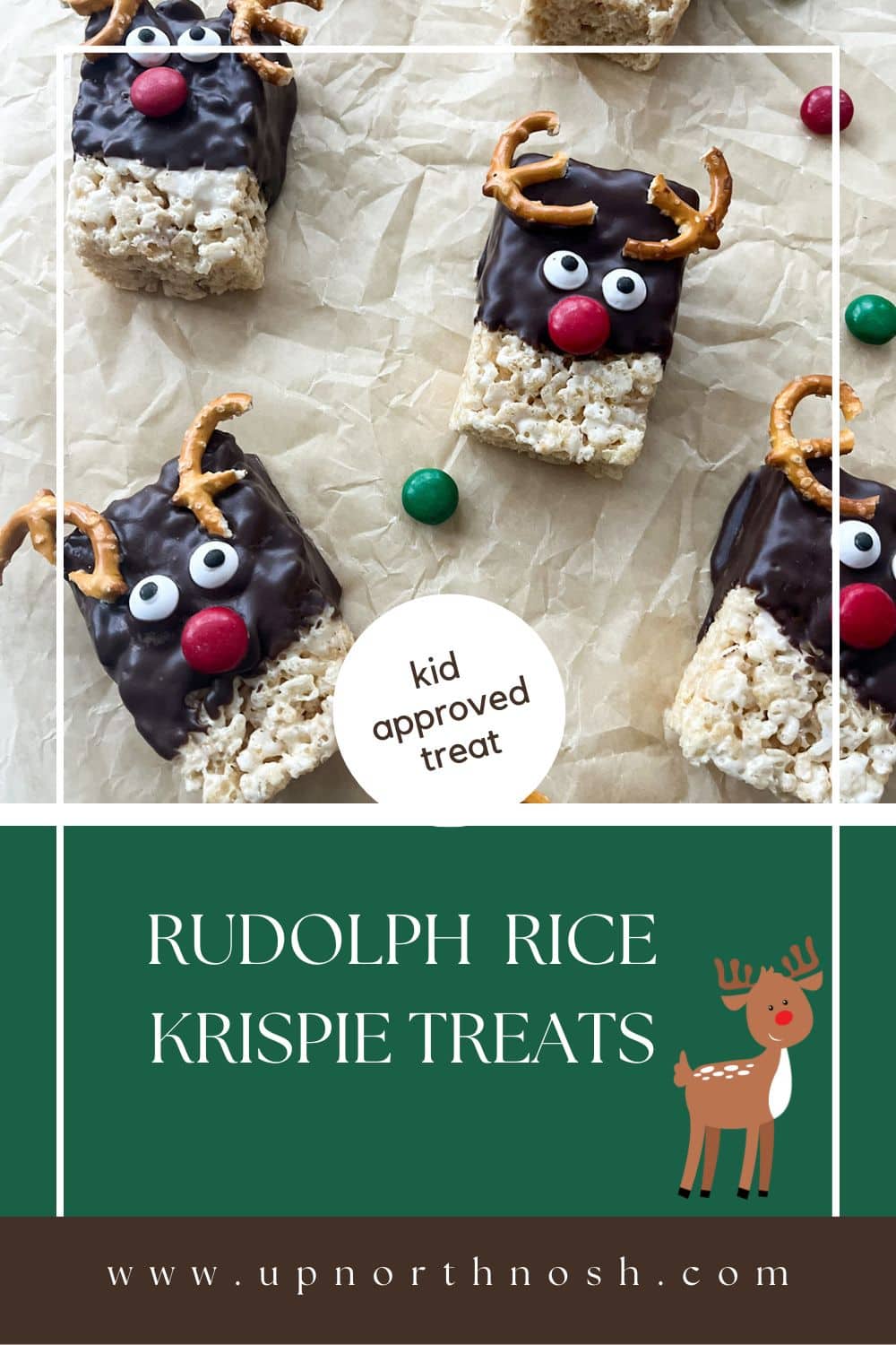 Reindeer Rice Krispie Treats - Up North Nosh