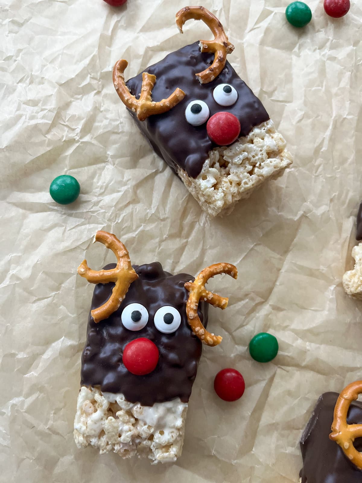Reindeer Rice Krispie Treats - Up North Nosh