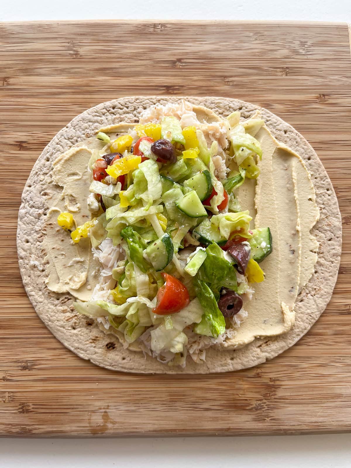 Greek Turkey Wrap with Hummus - Up North Nosh