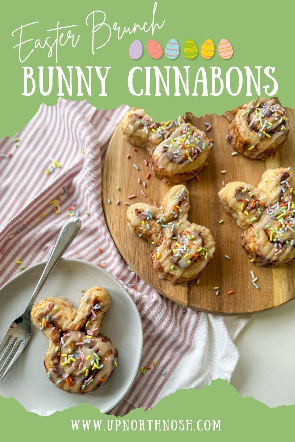 Easter Bunny Cinnamon Rolls - Up North Nosh