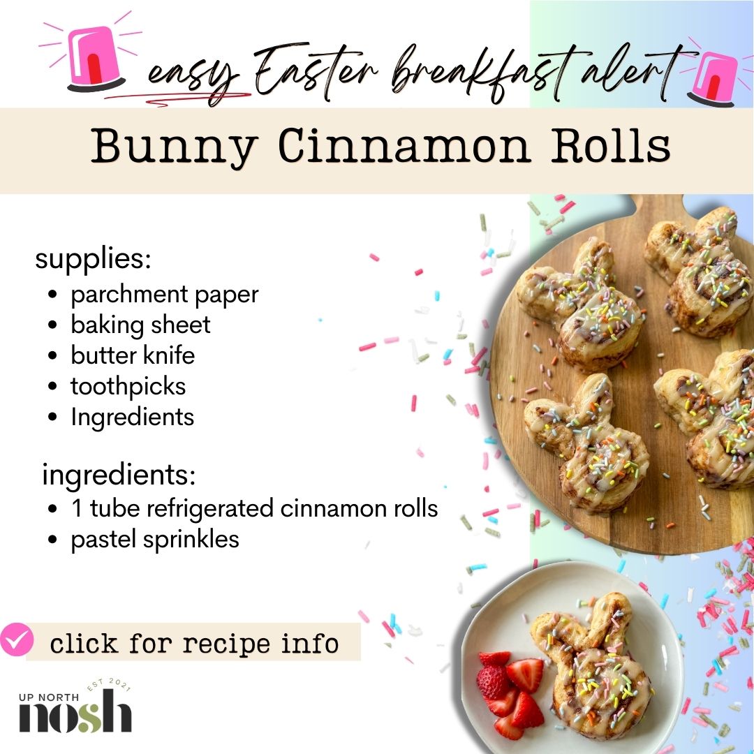Easter Bunny Cinnamon Rolls - Up North Nosh