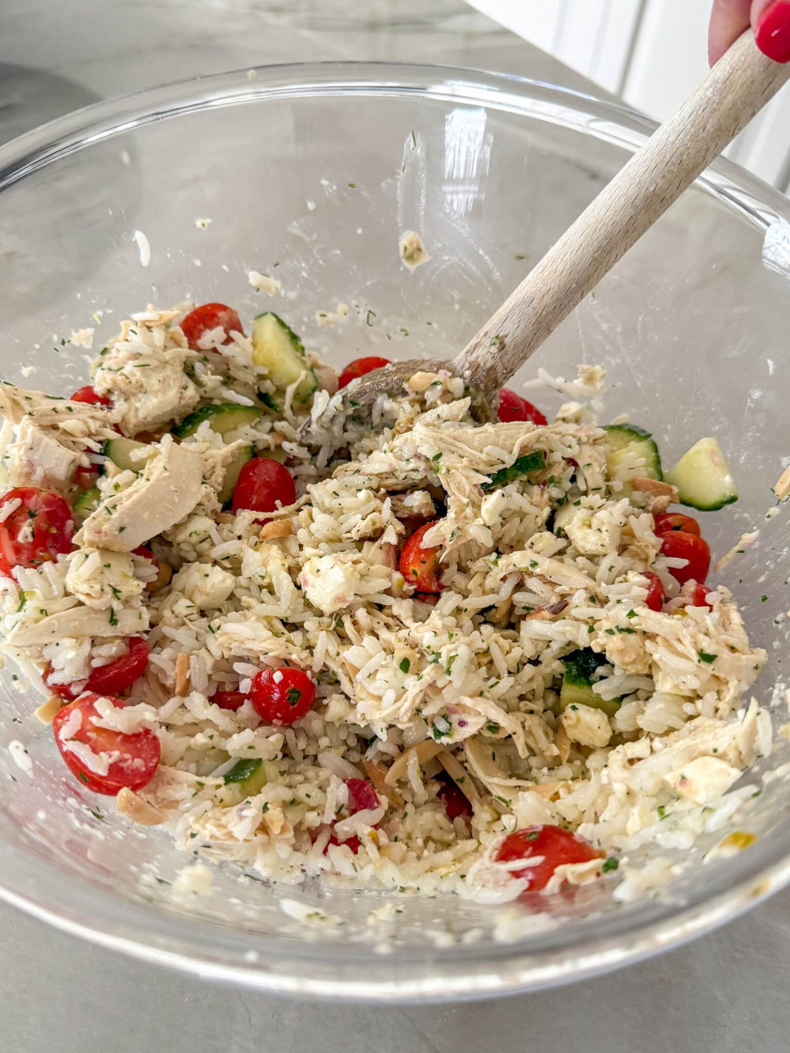 Mediterranean Chicken and Rice Salad - Up North Nosh