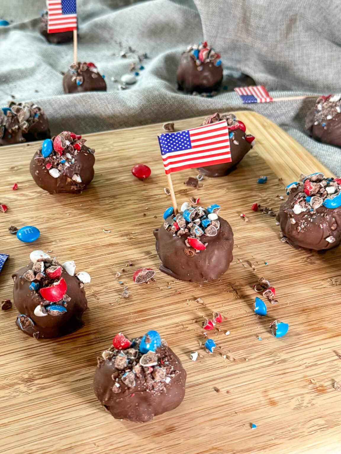 Patriotic Peanut Butter Bon-Bons - Up North Nosh